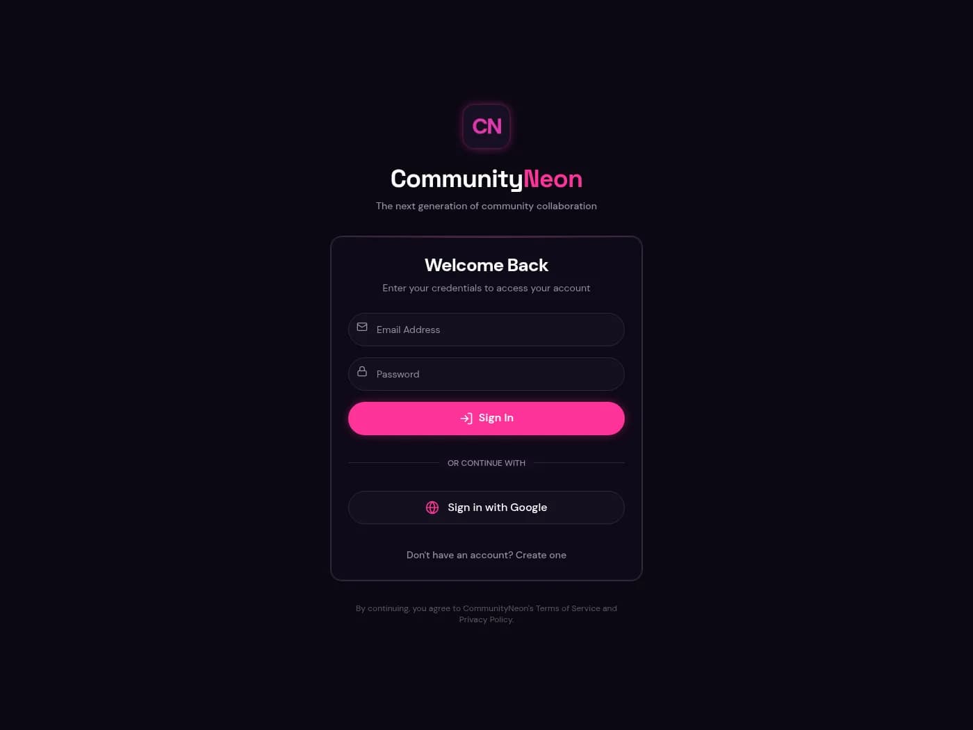CommunityNeon Platform