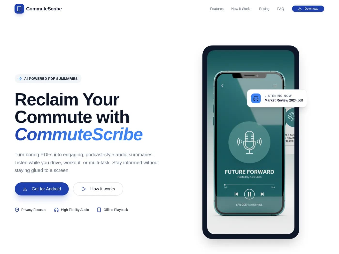 CommuteScribe Promo Site
