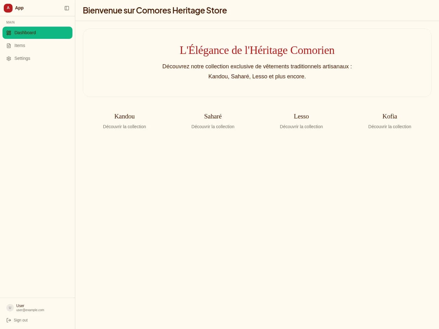 Comores Heritage Store