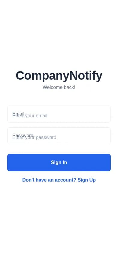 CompanyNotify Mobile App