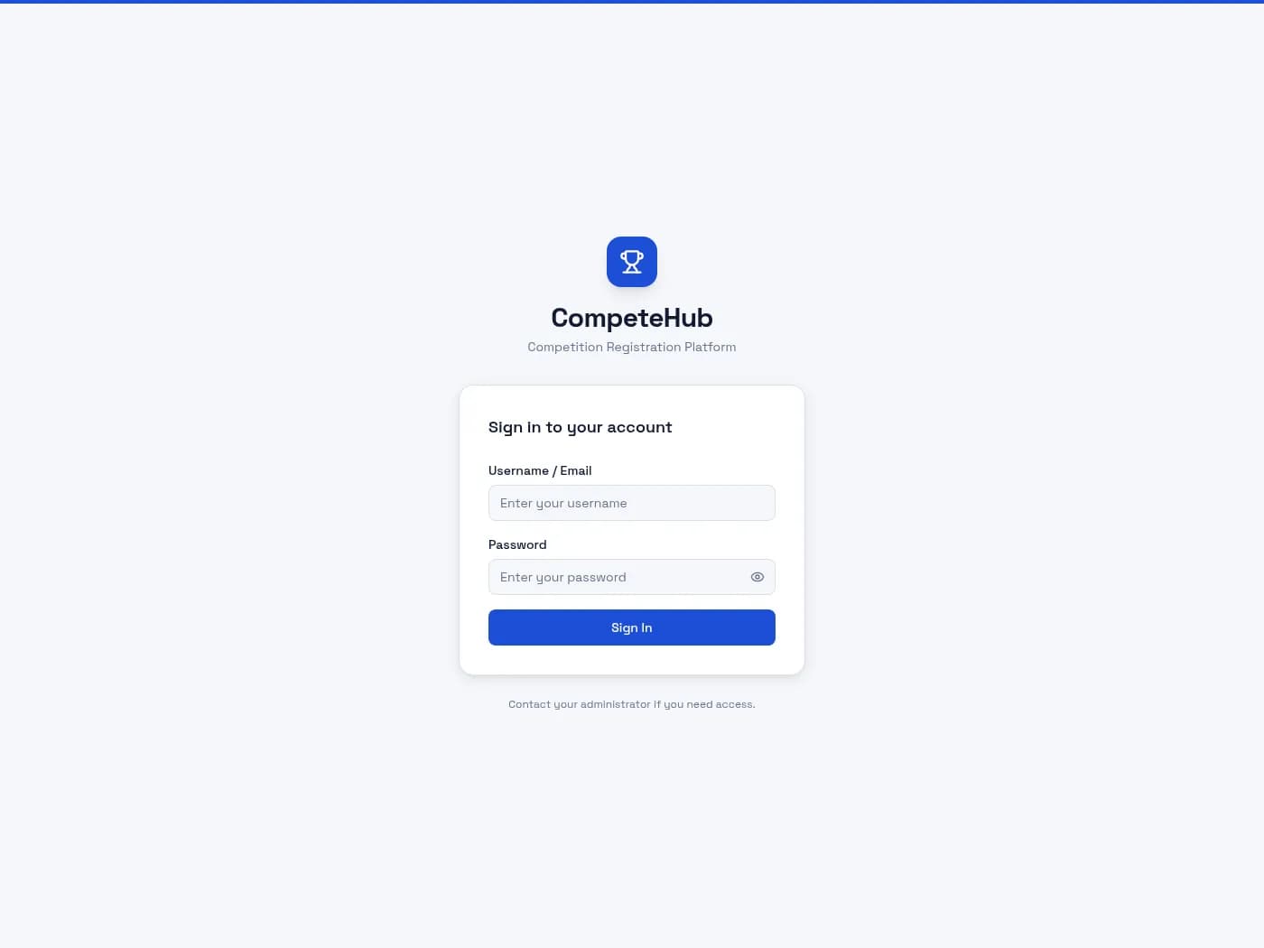 CompeteHub Registration
