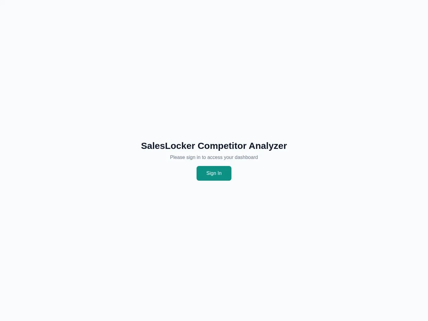 SalesLocker Competitor Analyzer