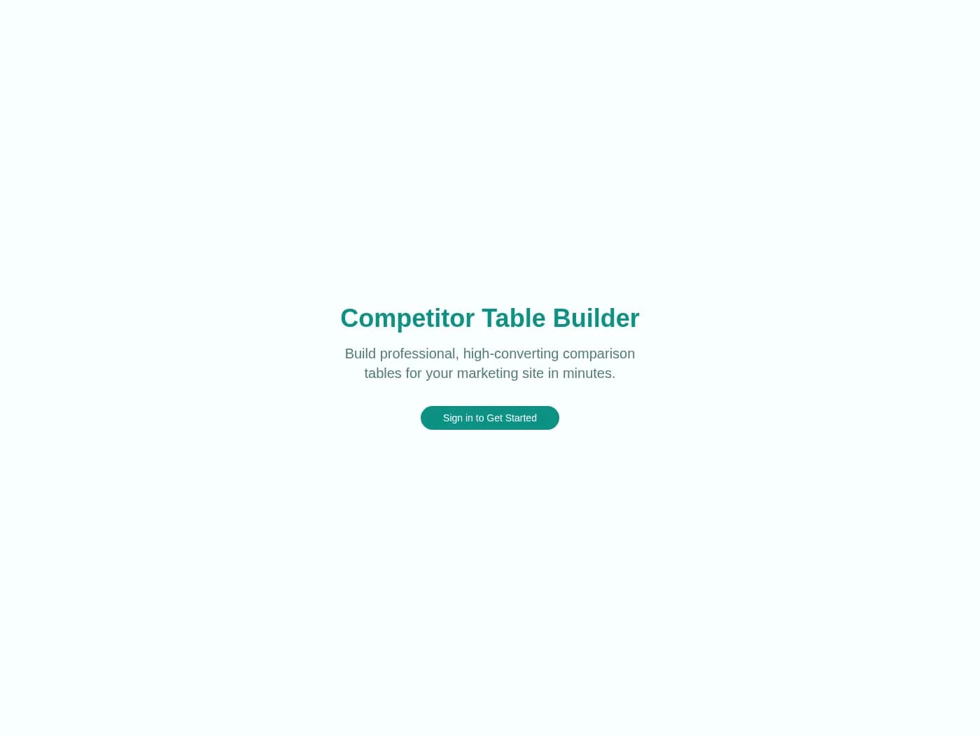 Competitor Table Builder
