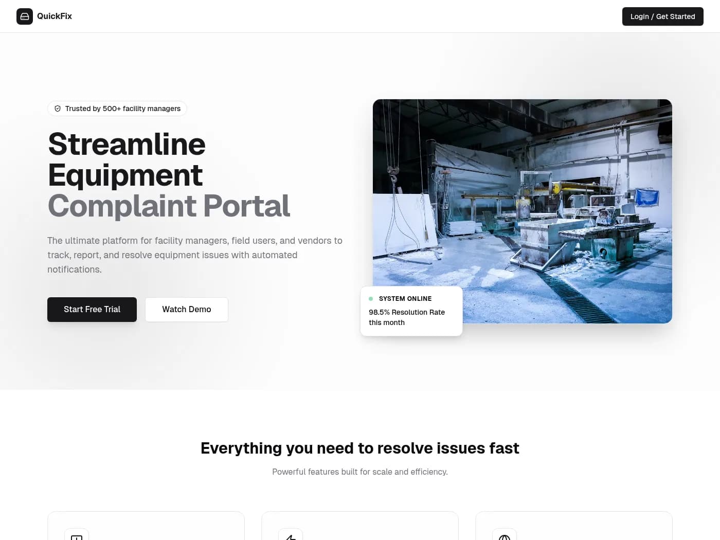 QuickFix Complaint Portal