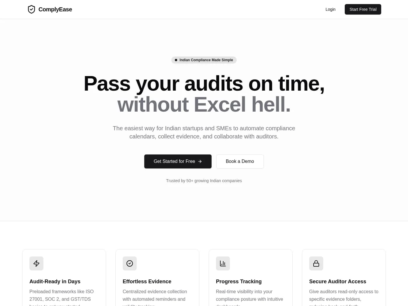 ComplyEase Audit SaaS