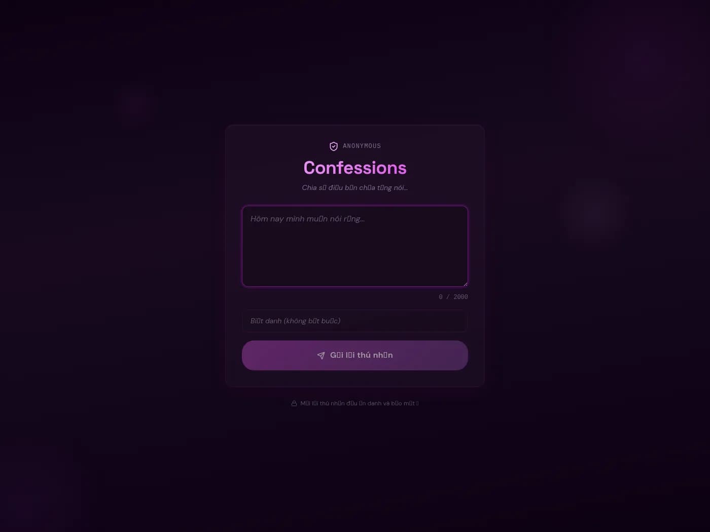 Confessions Glassbox