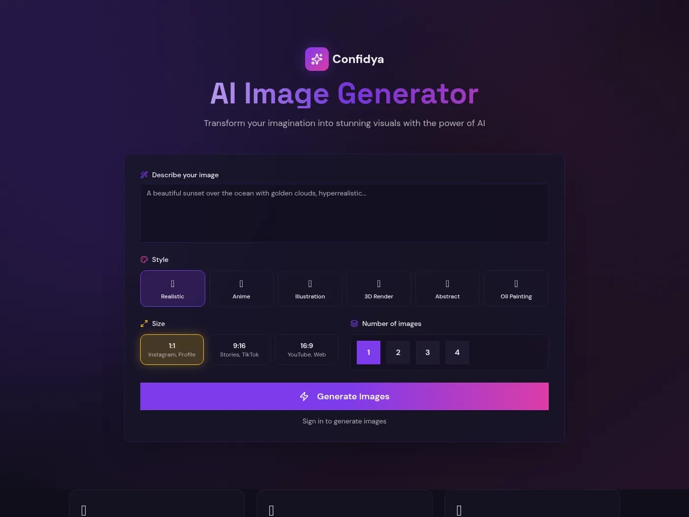 Confidya Image Generator