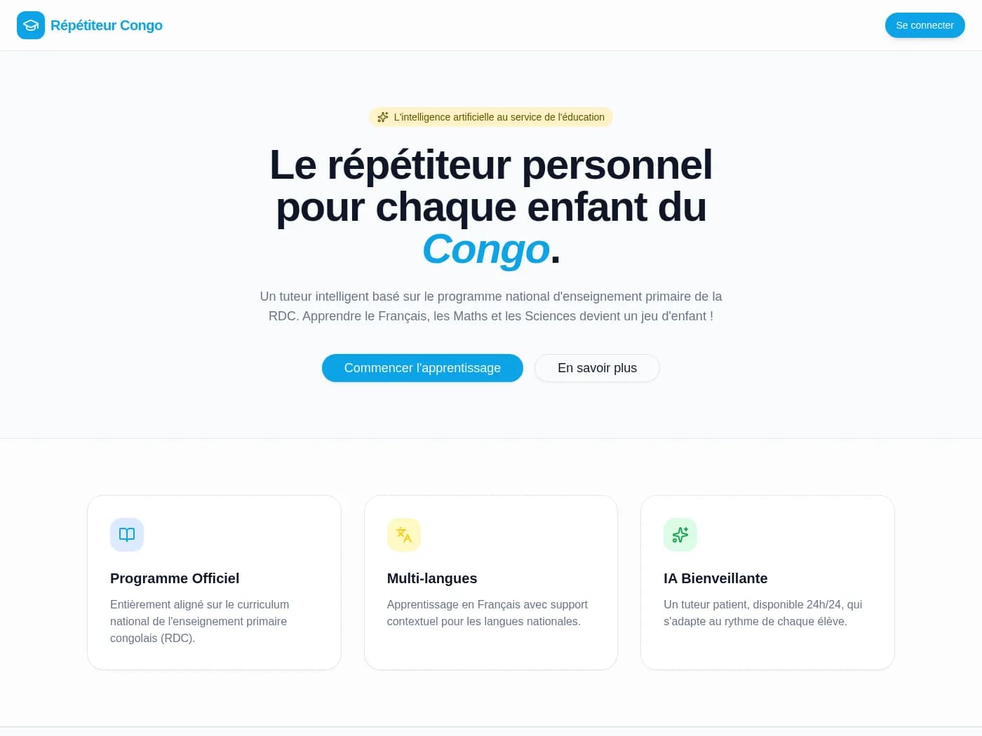 Congo Ed AI Tutor
