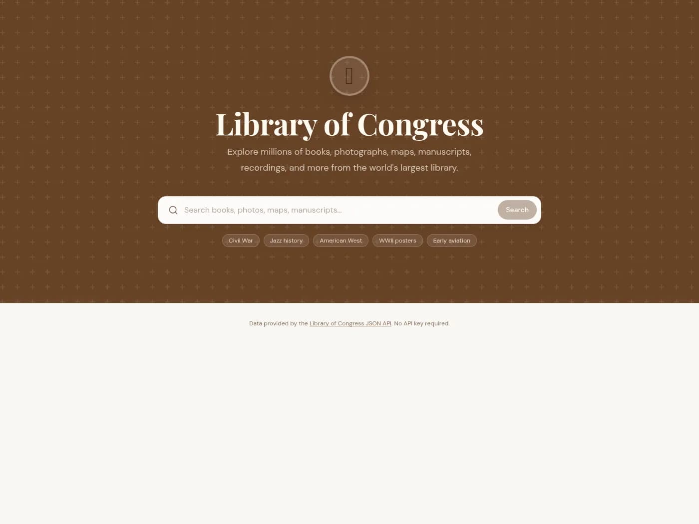 Congress Library Search