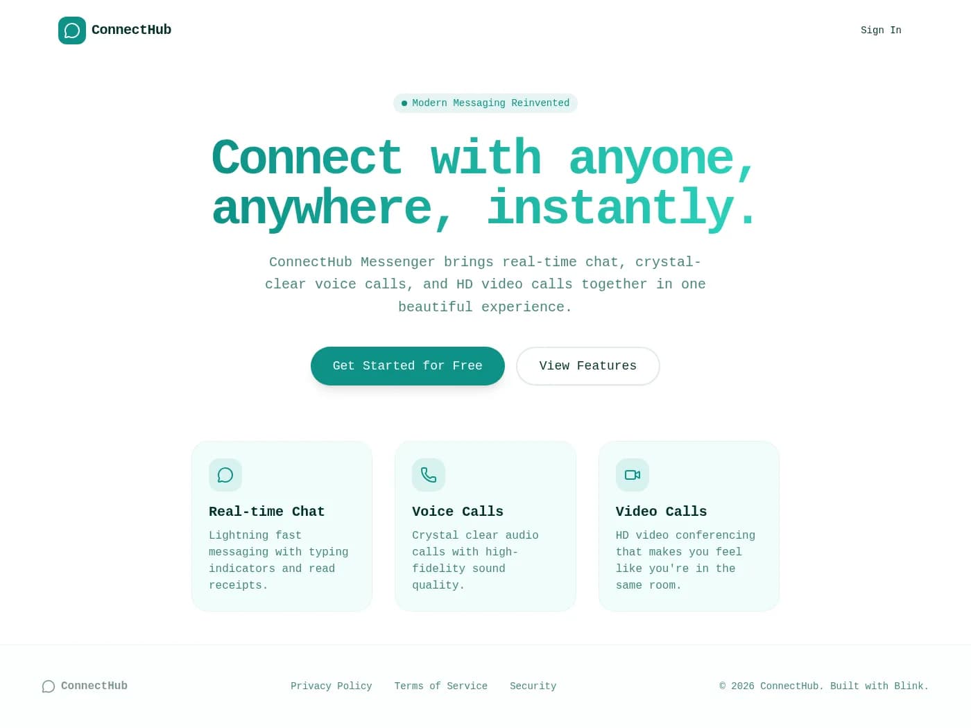 ConnectHub Messenger