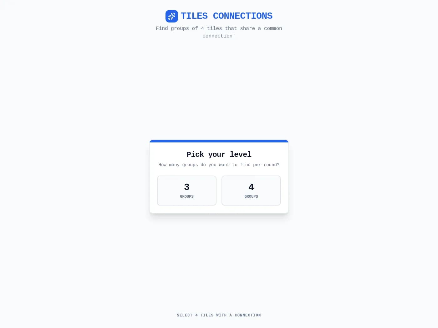 Connection Tiles Game