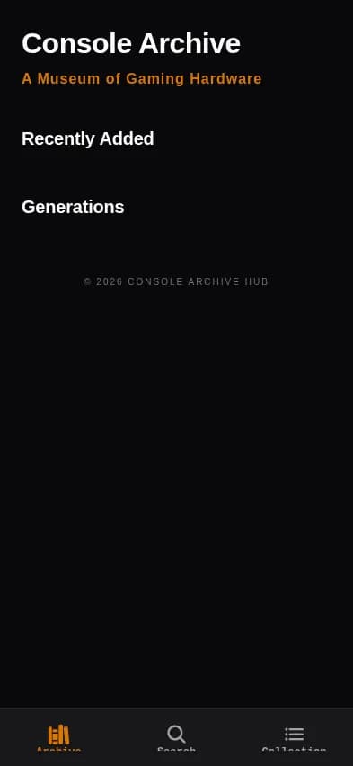 Console Archive Hub