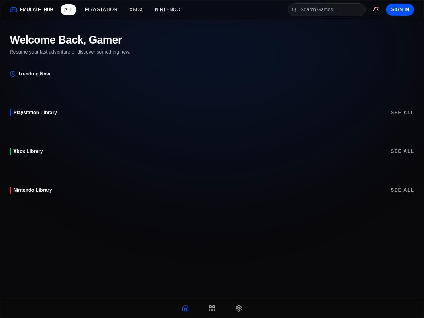 GameConsole Emulator Hub