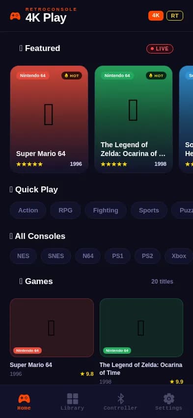 RetroConsole 4K Play