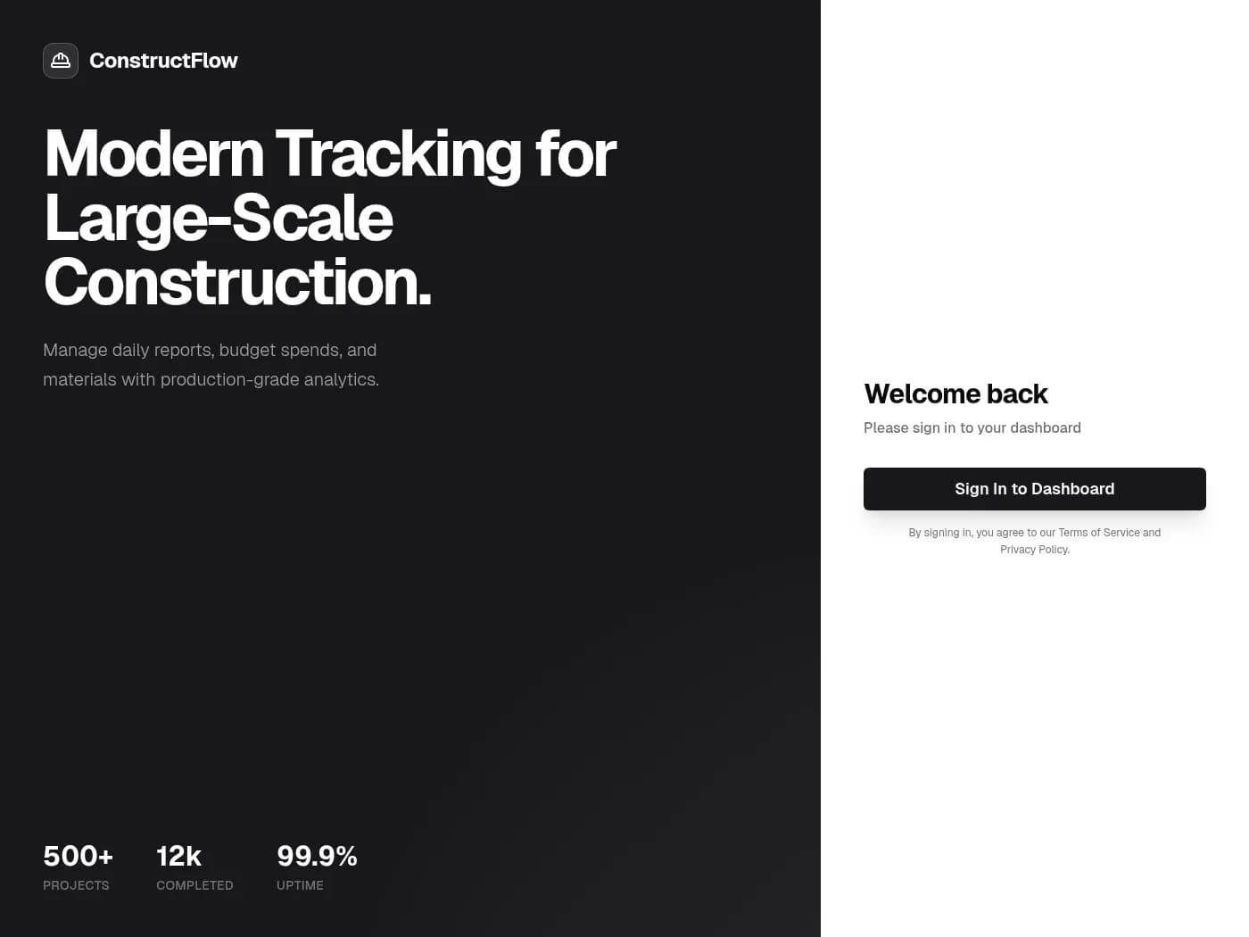 ConstructFlow Tracker