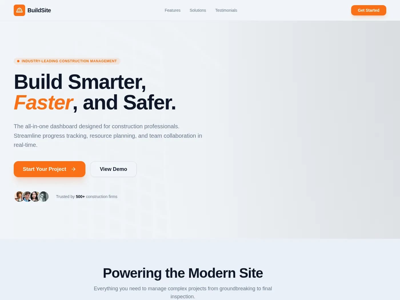 BuildSite Dashboard