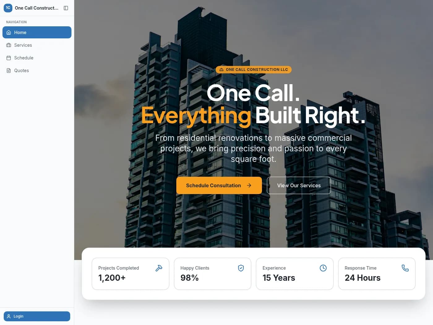 One Call Construction Hub