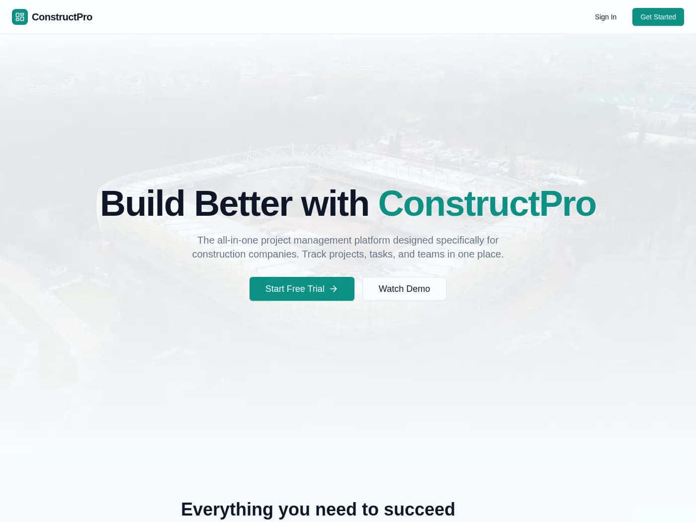 ConstructPro SaaS