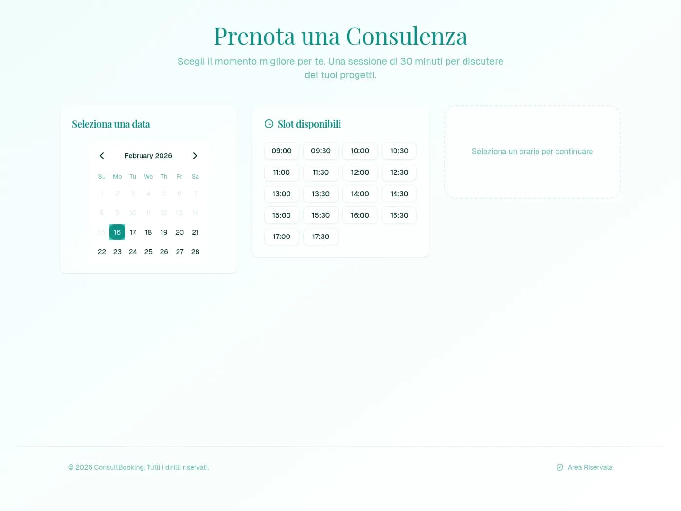 ConsultBooking Scheduler