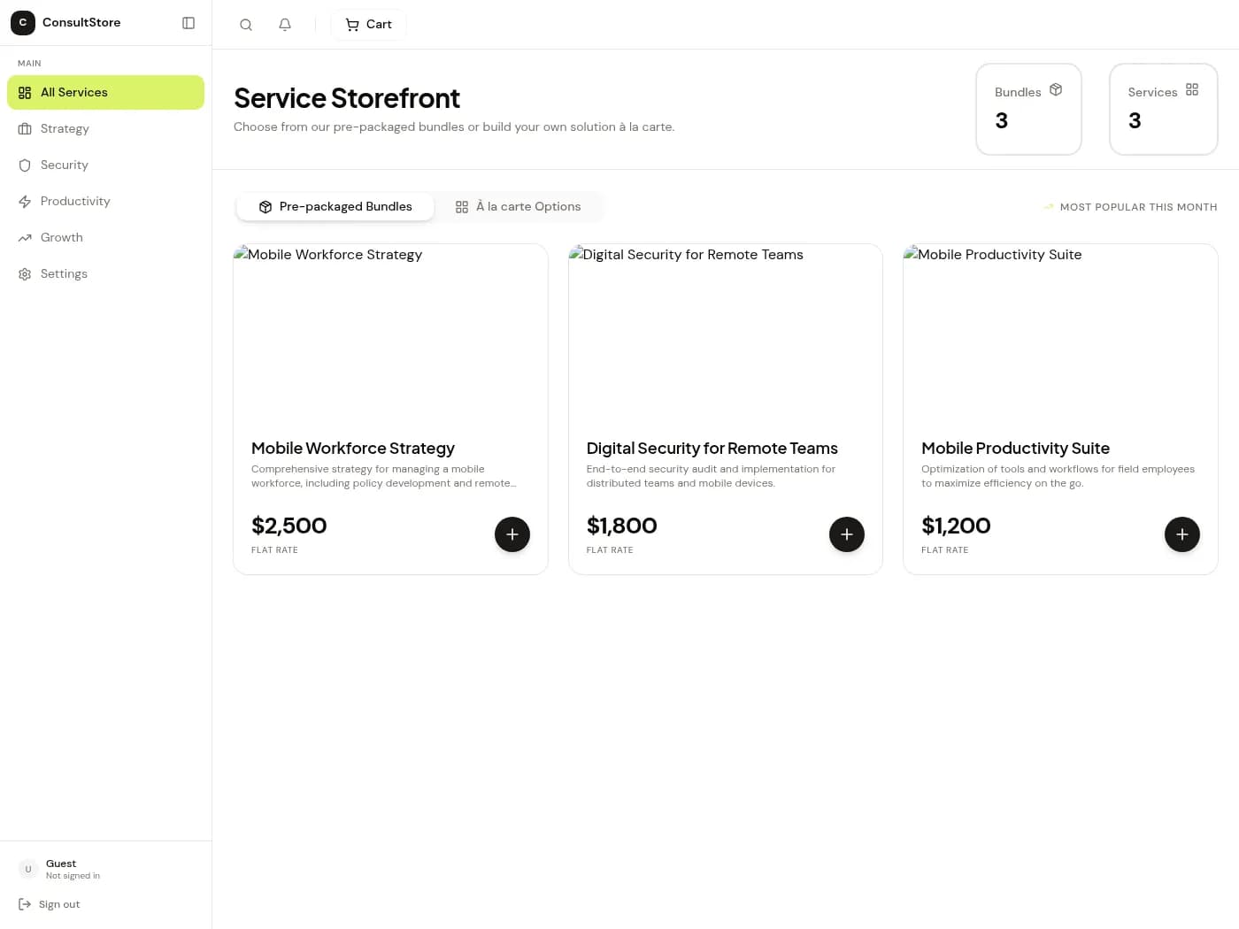 Consulting Service Storefront
