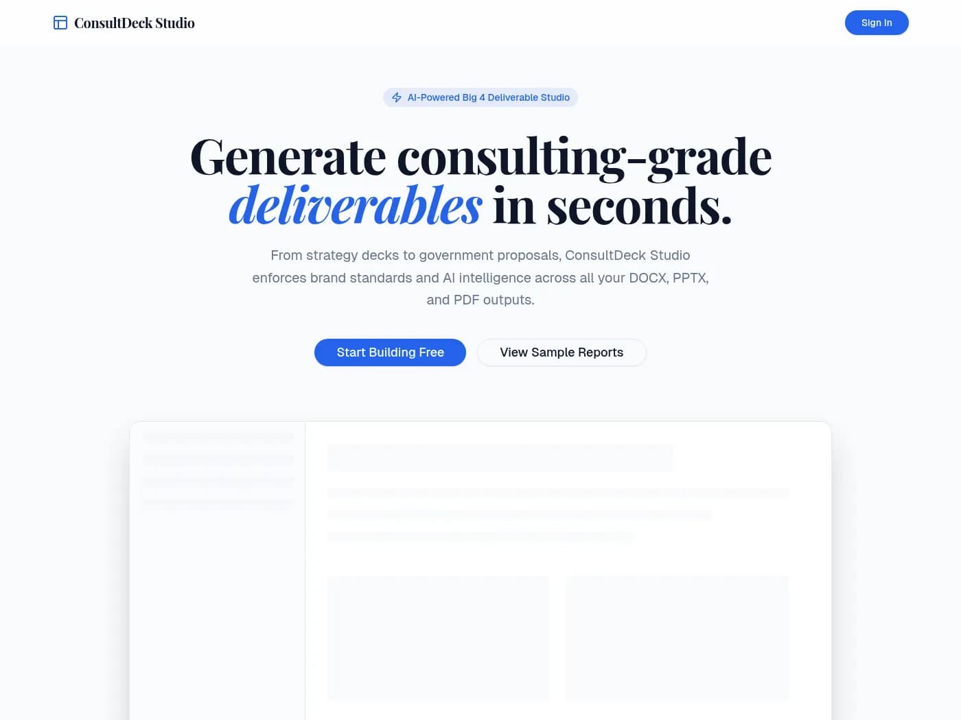 ConsultDeck Studio