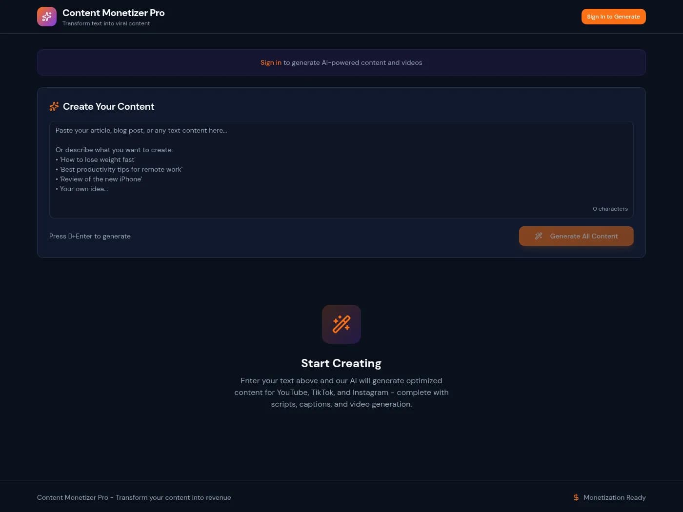 Content Monetizer Pro