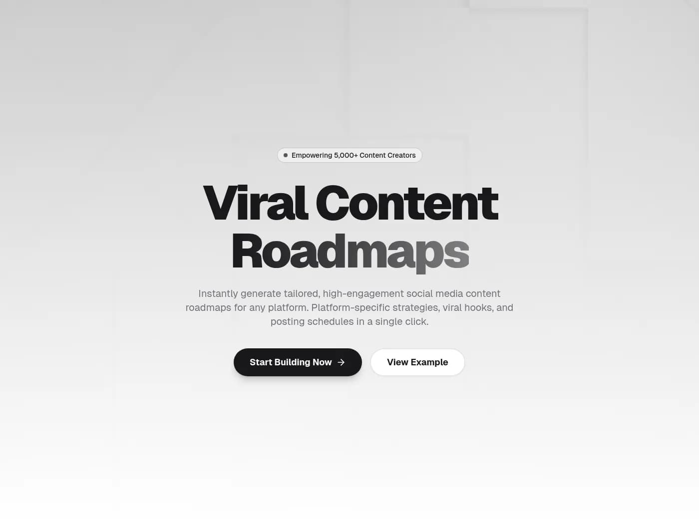 ViralContent Roadmap Generator
