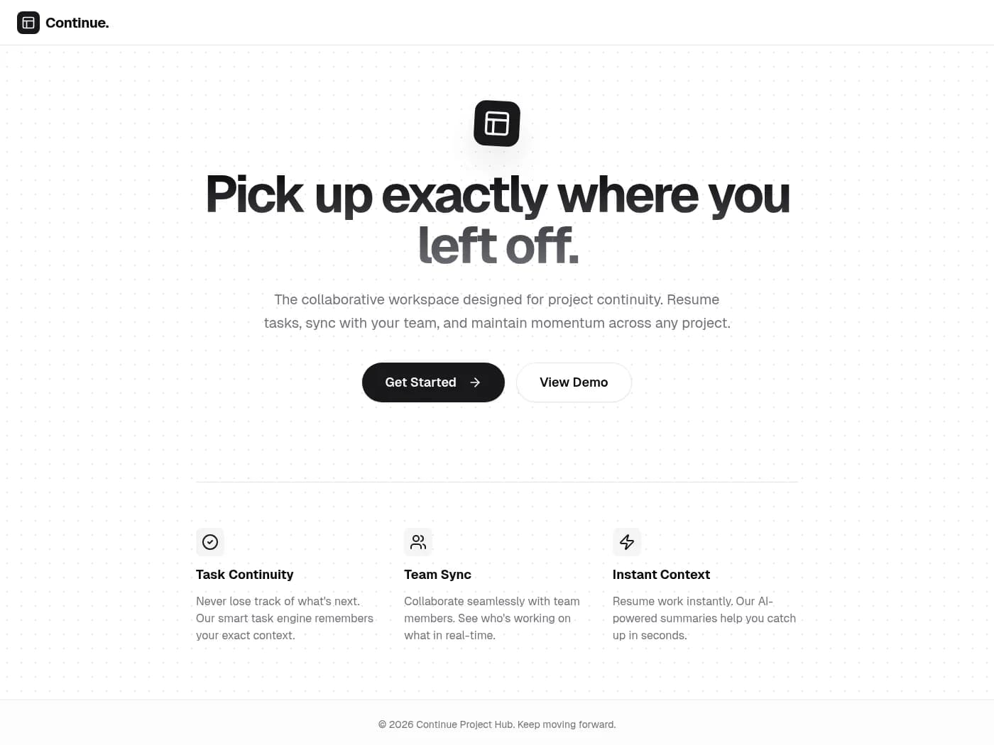 Continue Project Hub