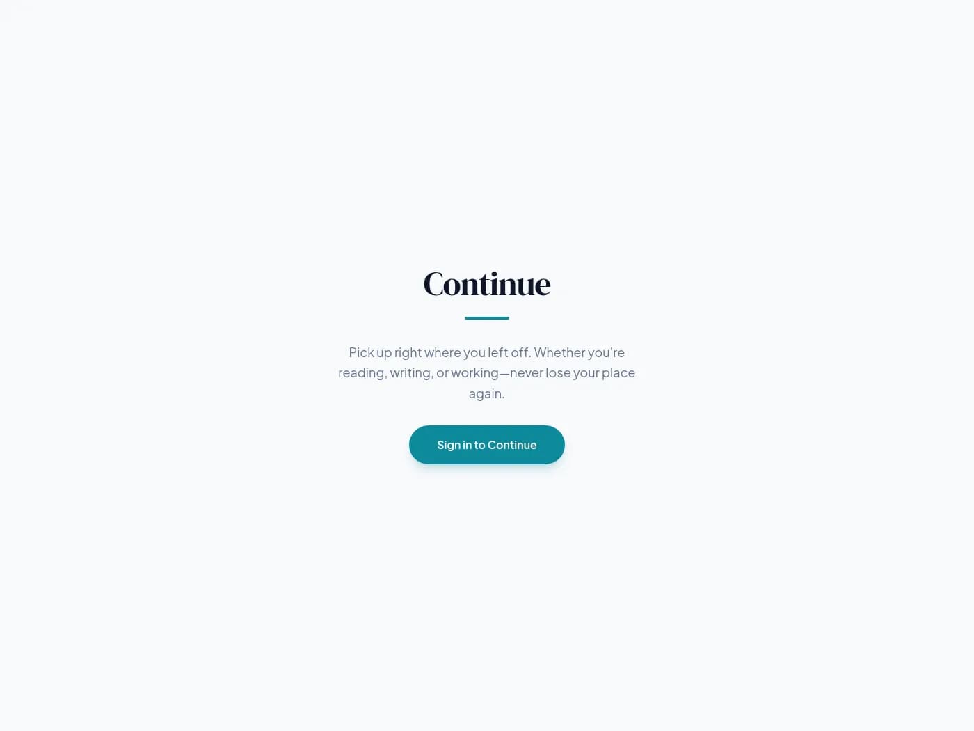 Continue Web App