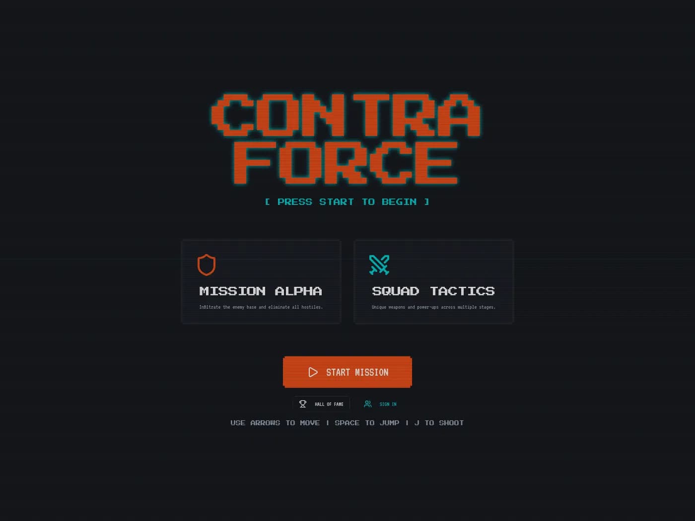 Retro Contra Force Game