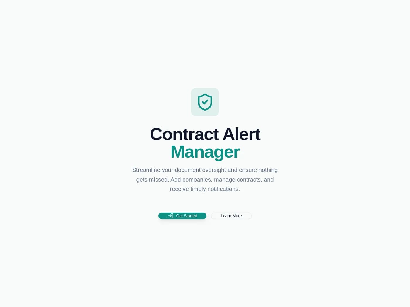 Contract Alert Manager