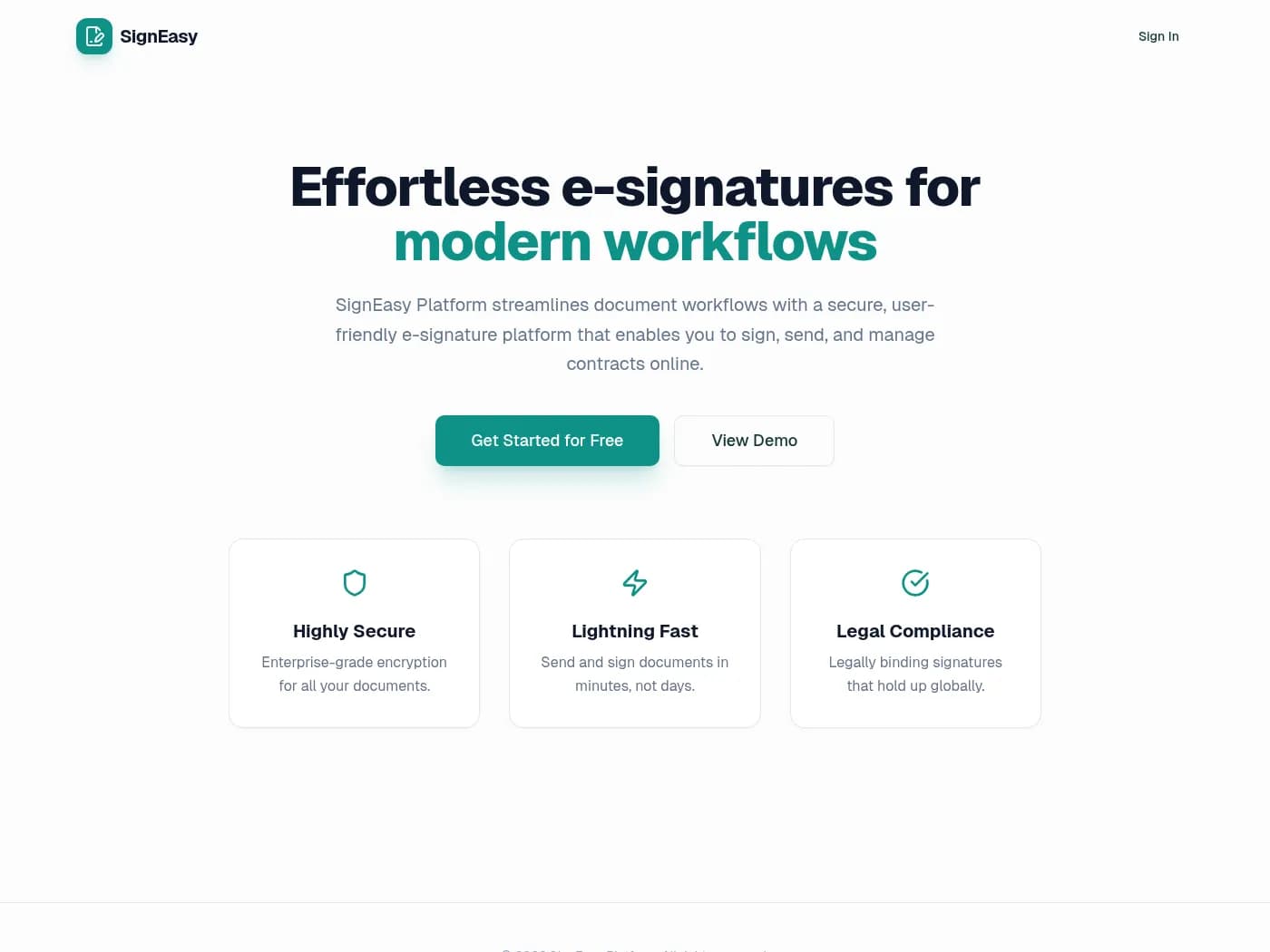 SignEasy Platform