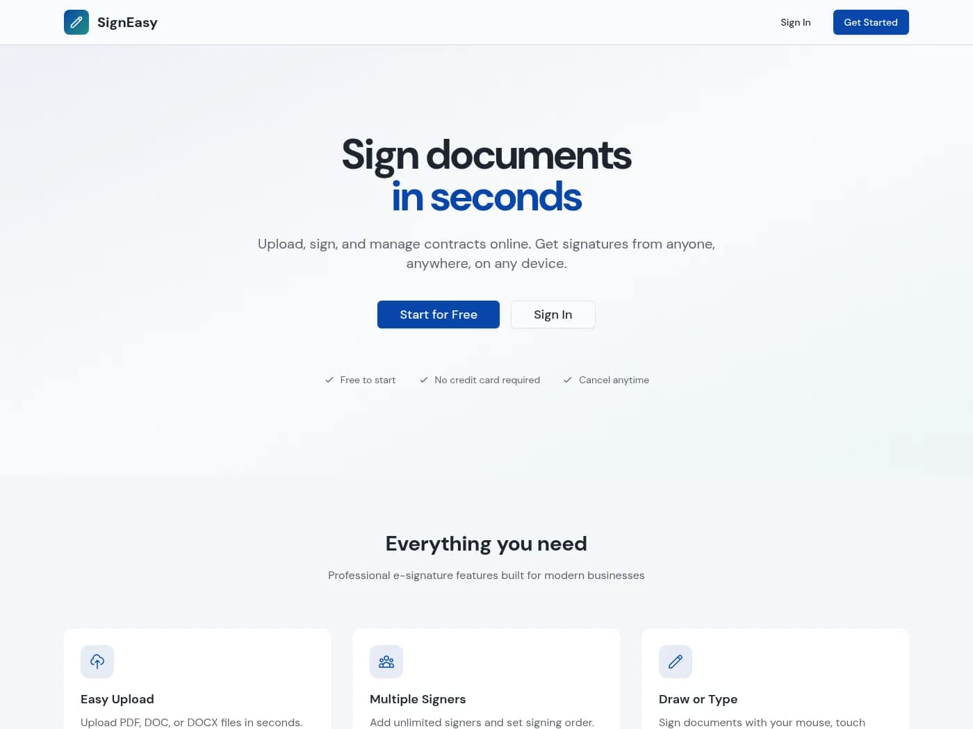 SignEasy Platform