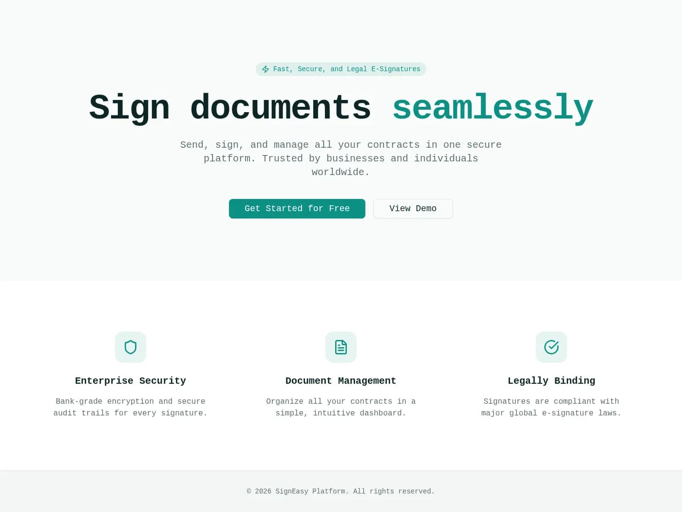 SignEasy Platform