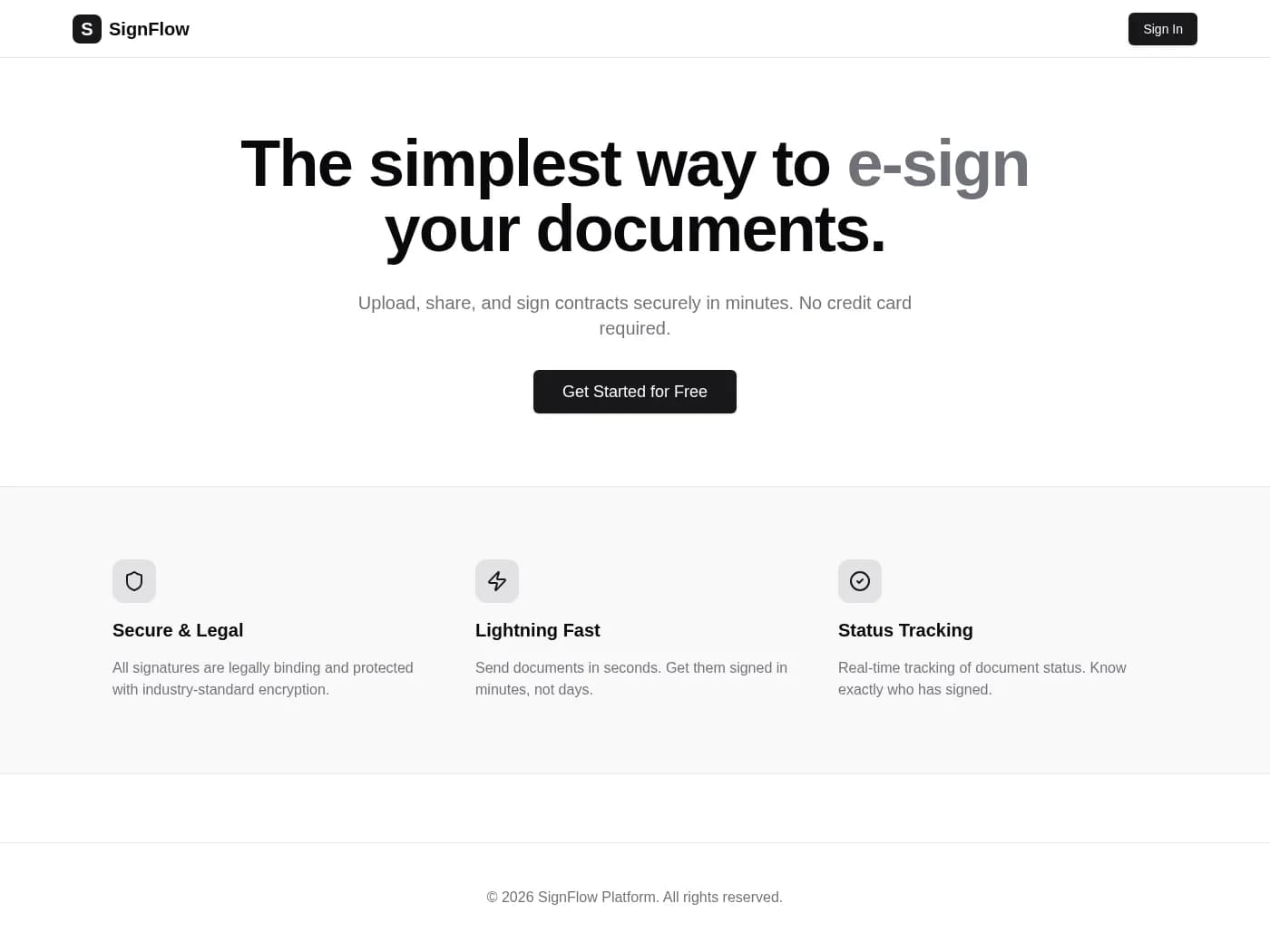 SignFlow Platform