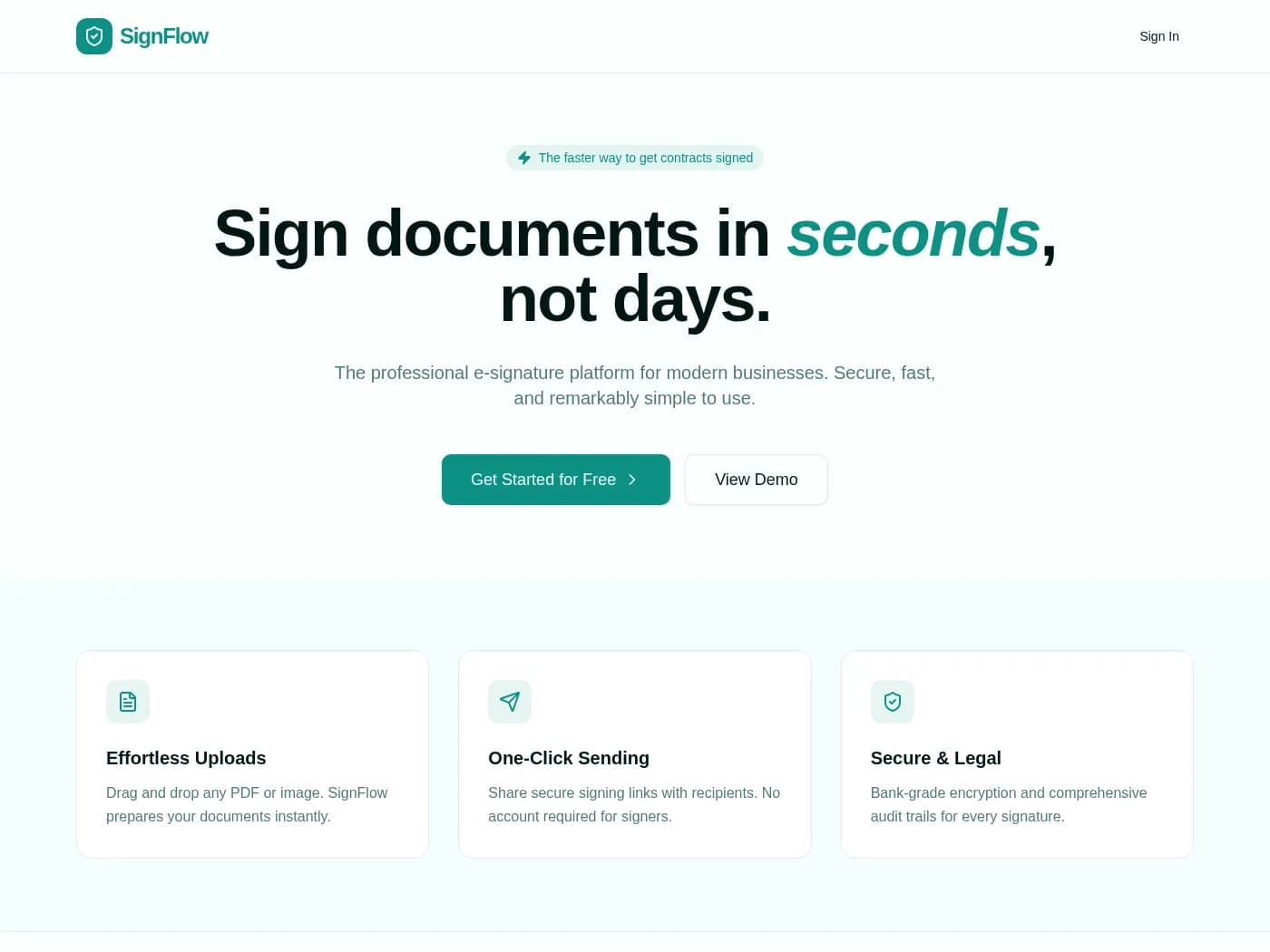 SignFlow Platform