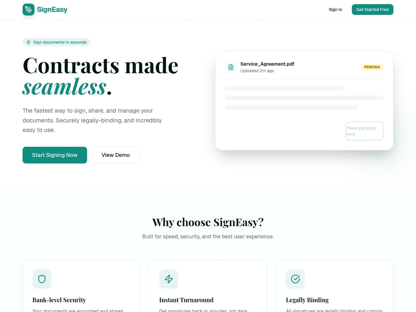 SignEasy Platform