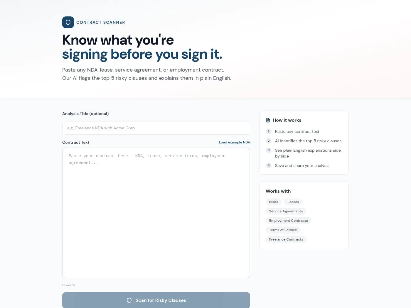 Contract Clause Scanner