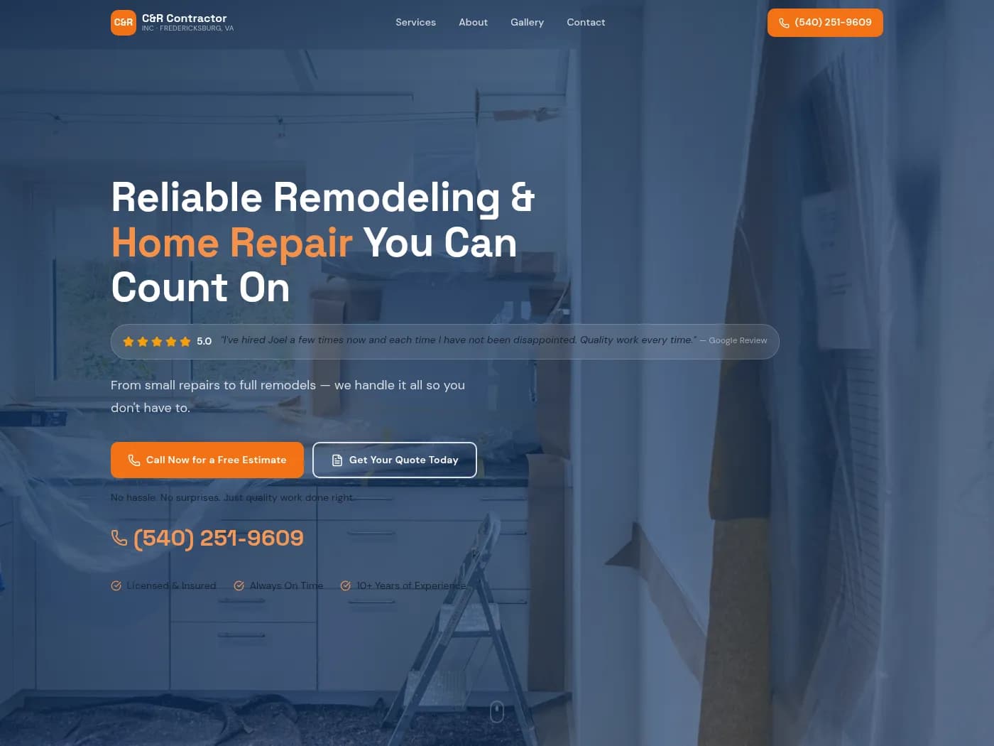 C&R Contractor Website