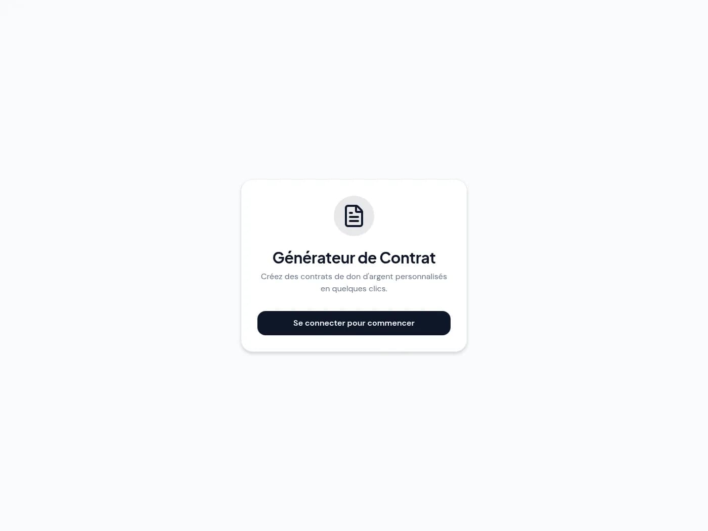 Générateur Contrat de Don