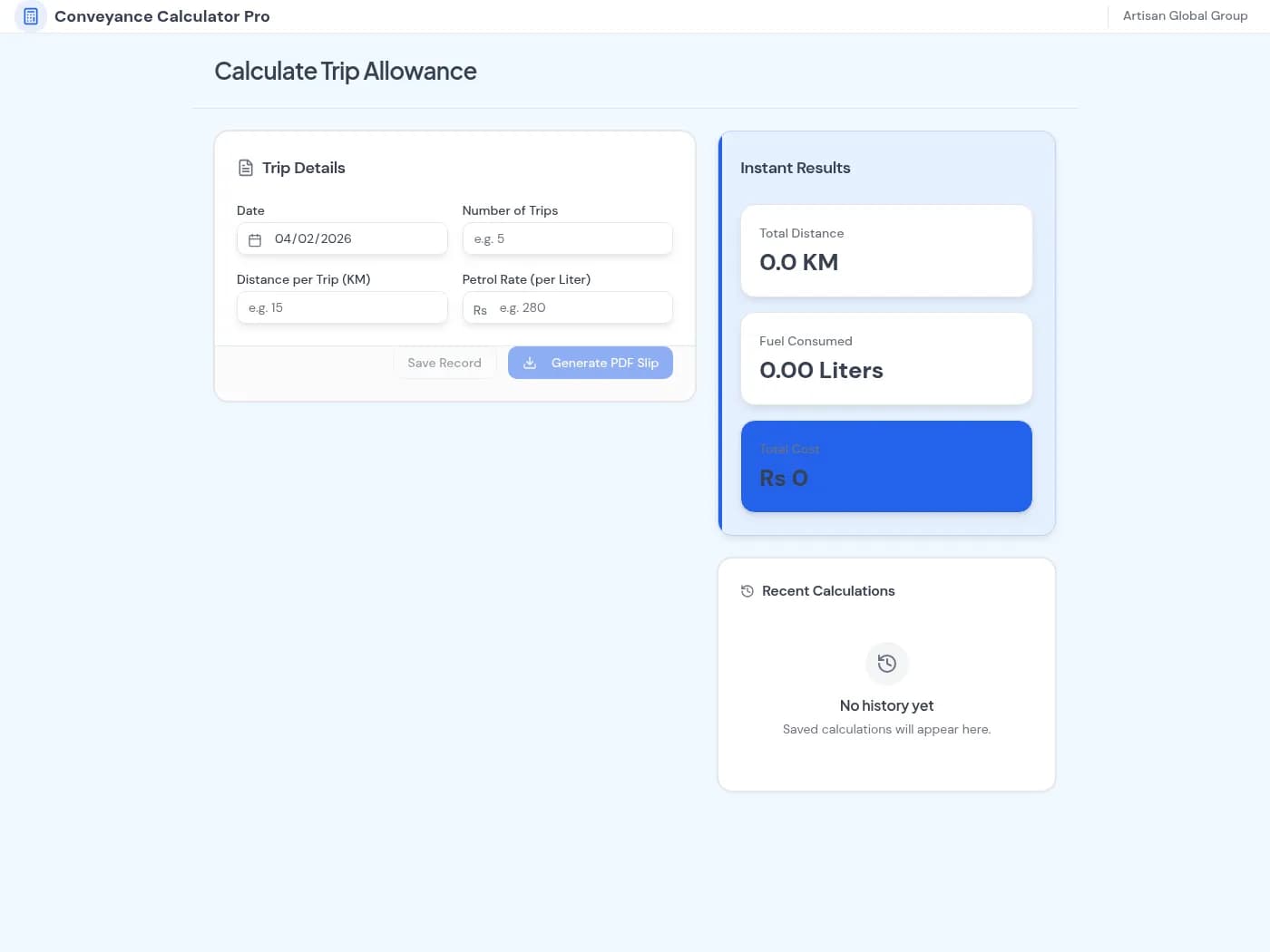 Conveyance Calculator Pro