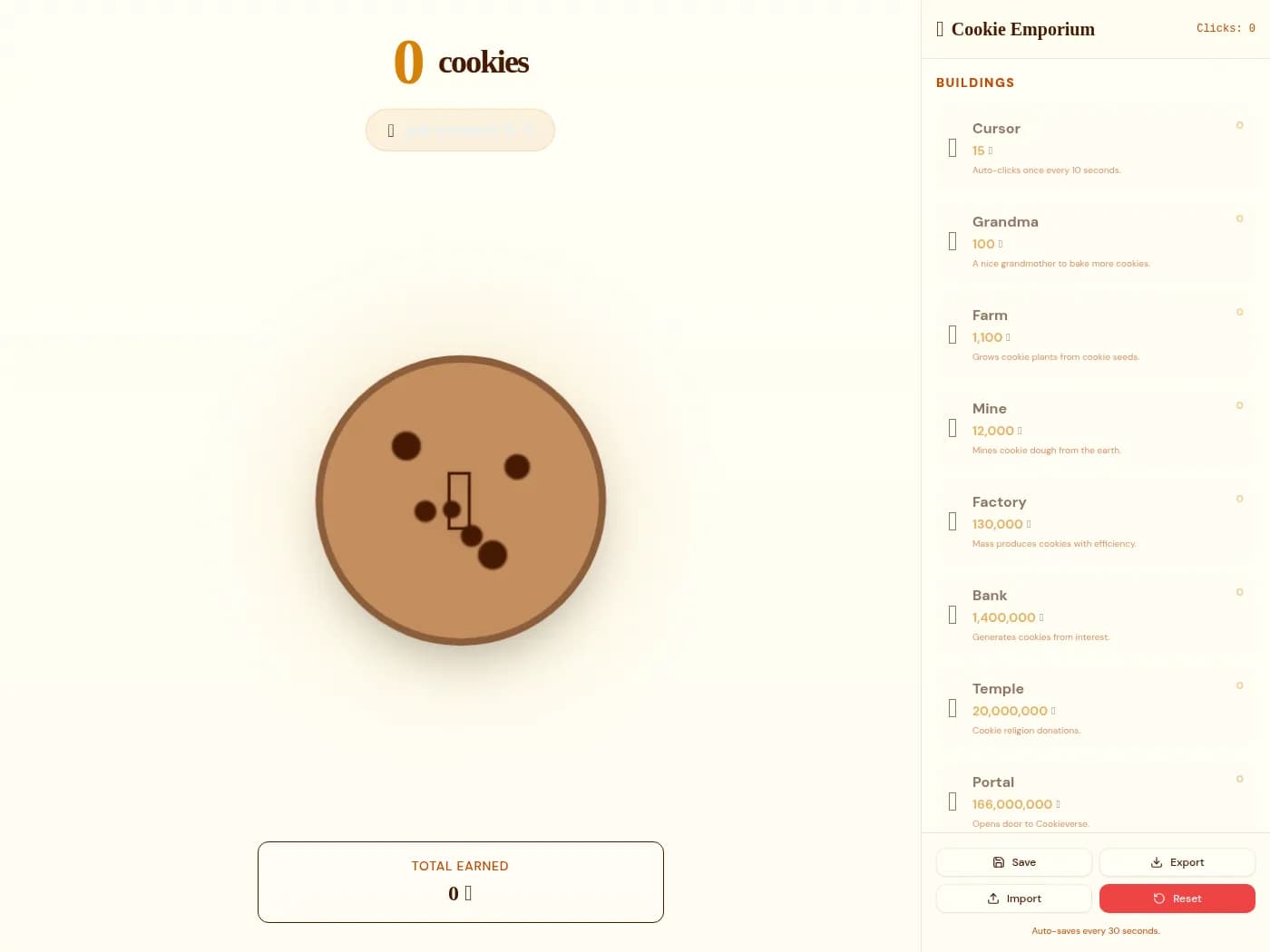 Cookie Clicker Clone