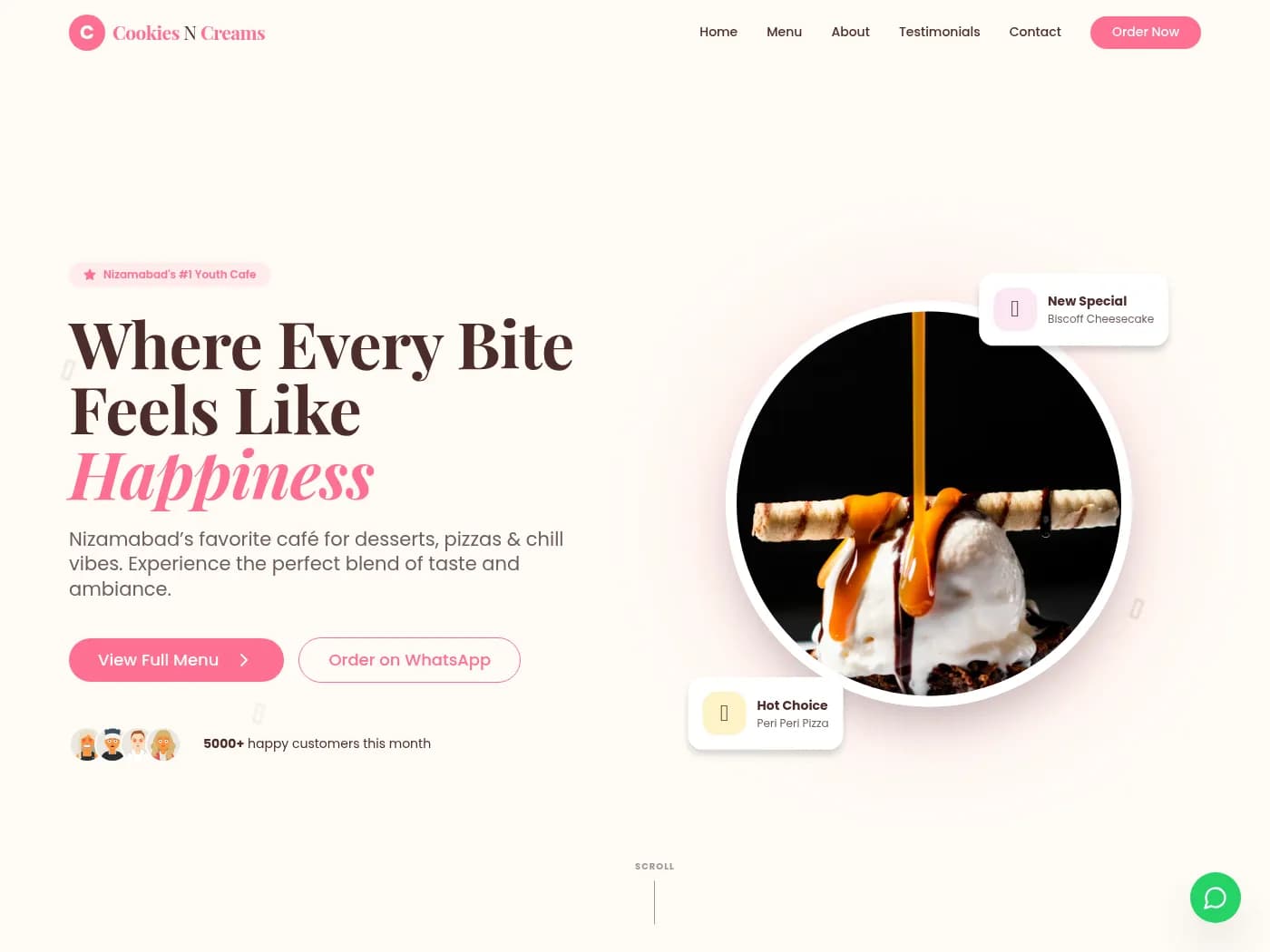 Cookies N Creams Cafe Web