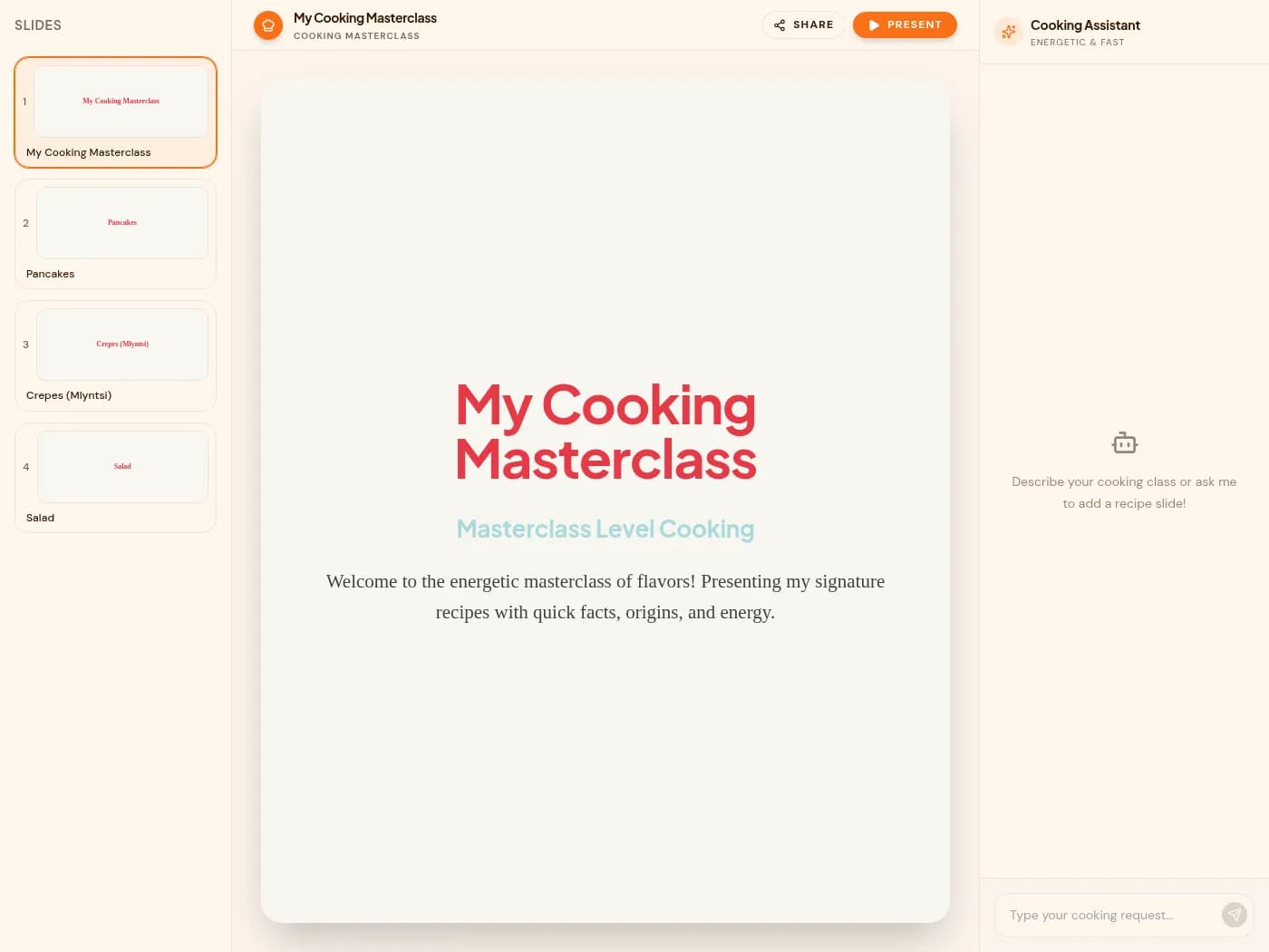 Cooking Masterclass Deck