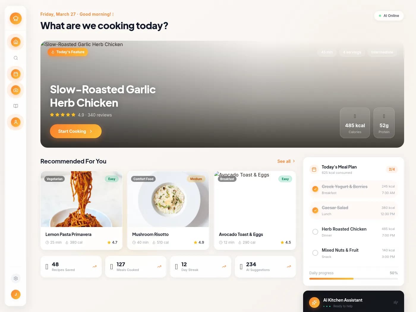CookMate AI Kitchen UI