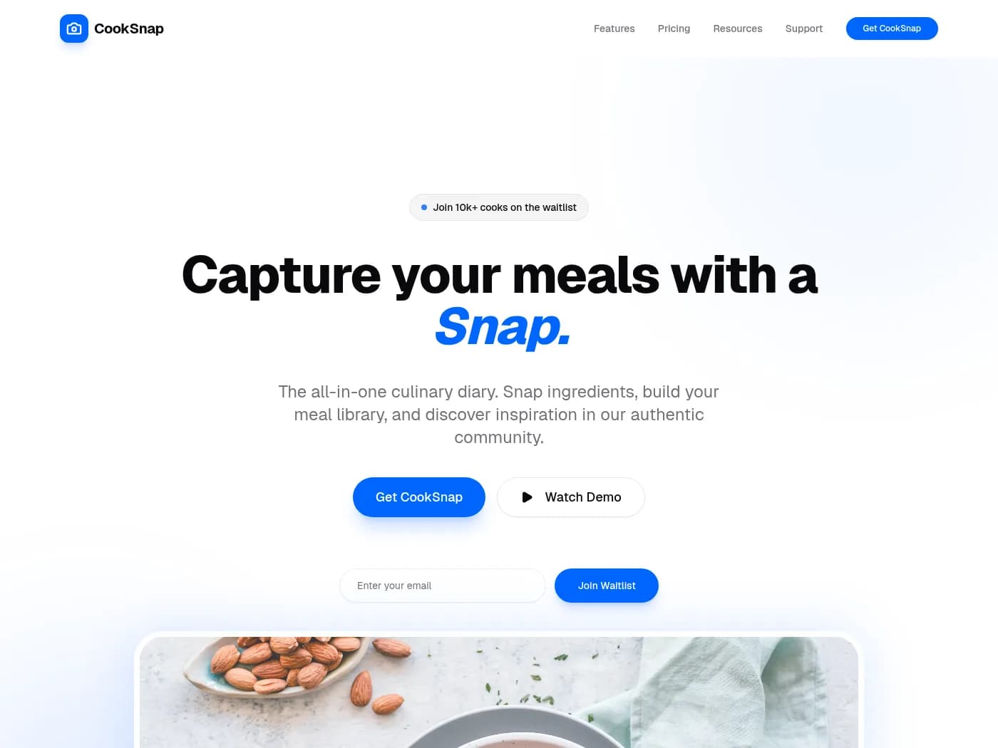 CookSnap Web + Resource Hub