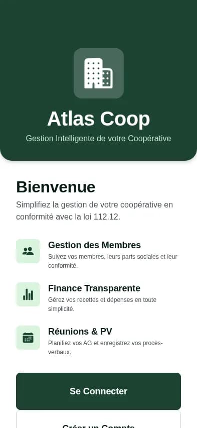 Coopératives Maroc App