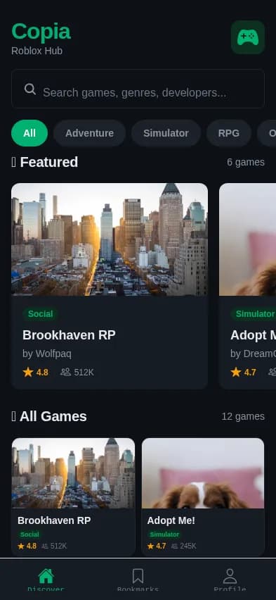 Copia Roblox Hub