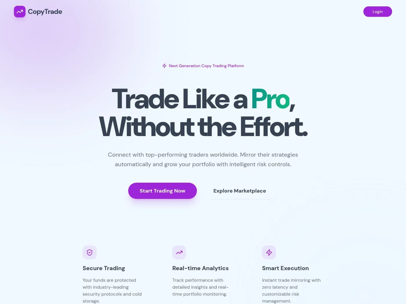 Copy Trading Dashboard