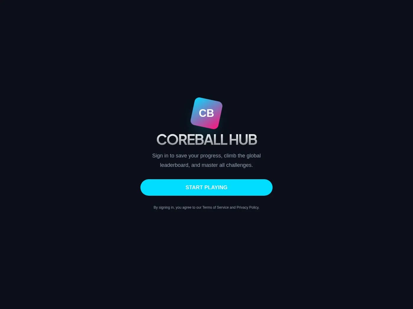 CoreBall Game Hub